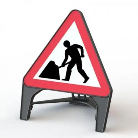 Panneau Routier Hommes Au Travail